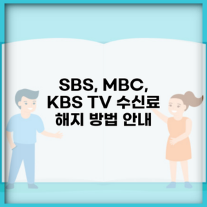 SBS, MBC, KBS TV 수신료 해지 방법 안내